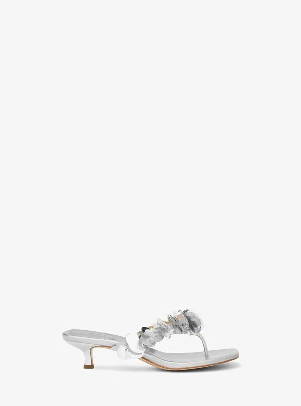 Michael Kors Loretta Metallic Sandal - Silver