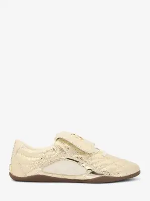 Michael Kors Kyler Metallic Crackled Suede Sneakers