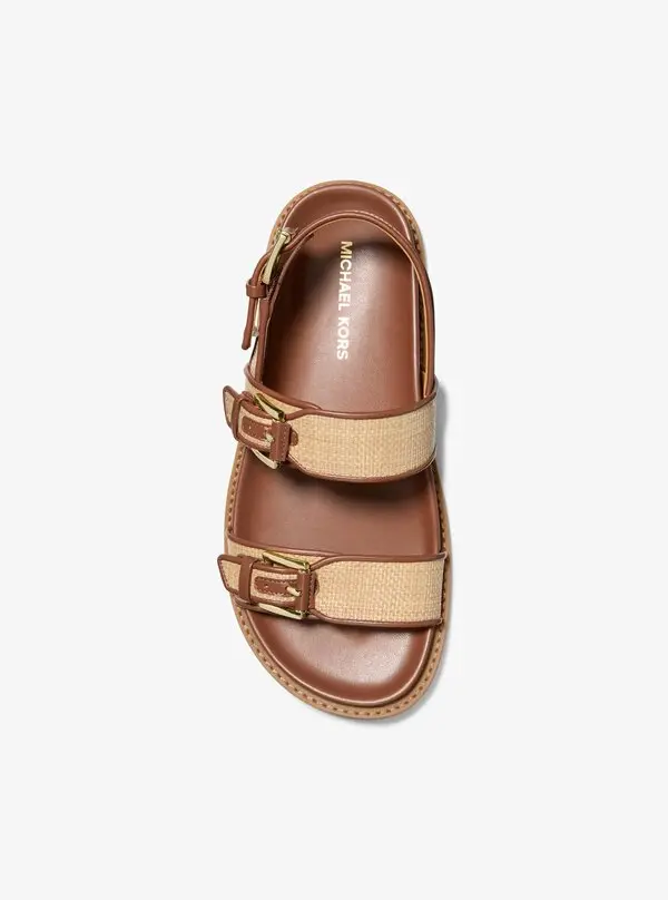 Michael Kors Nia Woven Double Strap Slingback Sandals