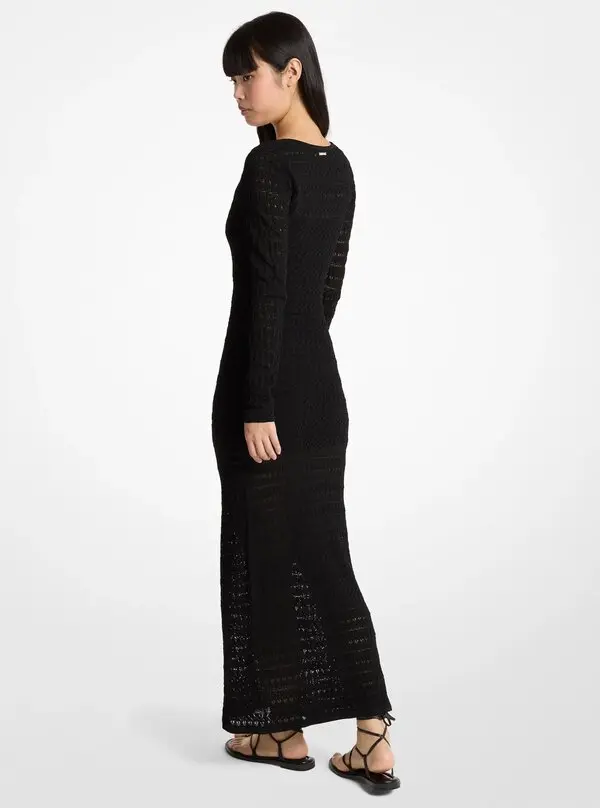 Michael Kors Pointelle Stretch Knit Maxi Dress