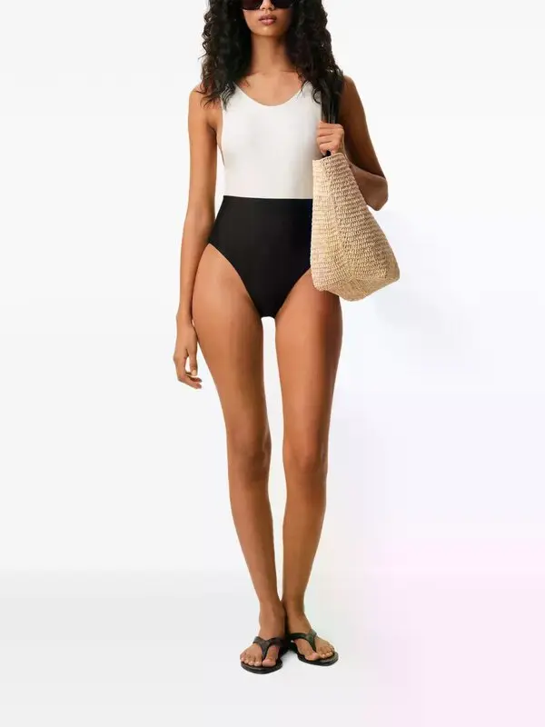 AMI Paris Two-tone One-piece Swimsuit