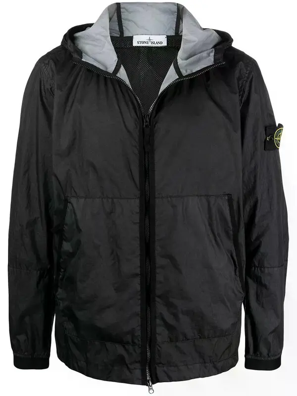 Stone Island Logo-patch Zip-up Windbreaker
