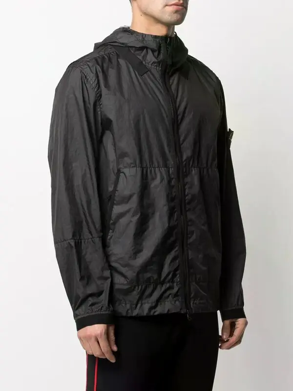 Stone Island Logo-patch Zip-up Windbreaker