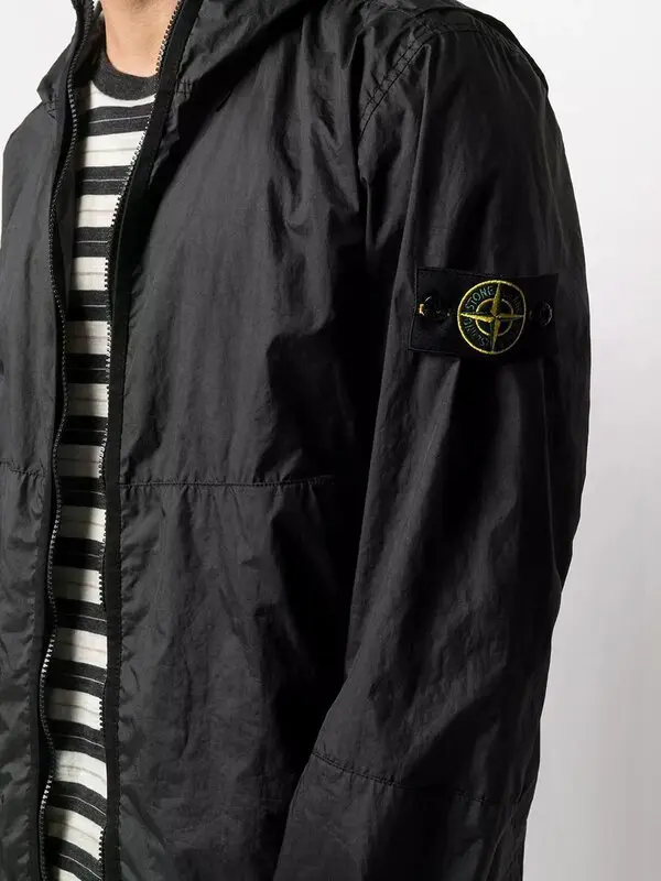 Stone Island Logo-patch Zip-up Windbreaker
