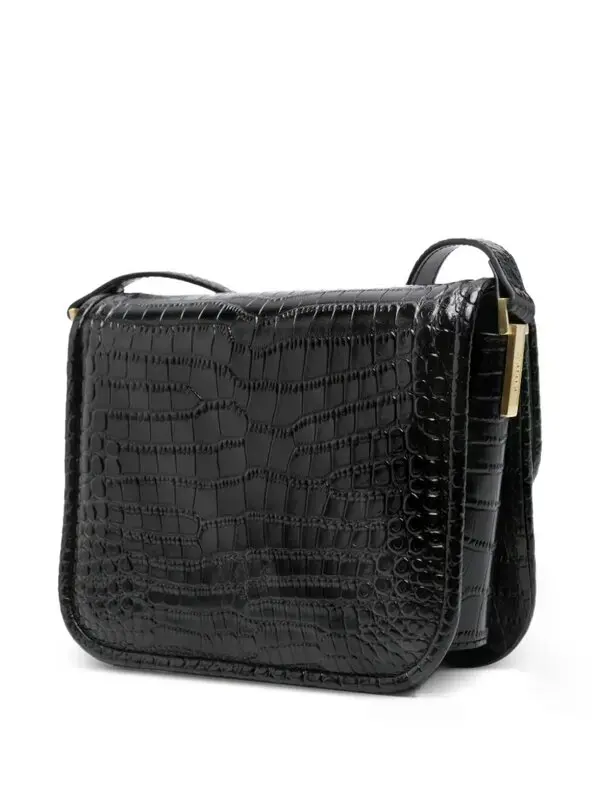 Pinko Crocodile-effect Flap Shoulder Bag