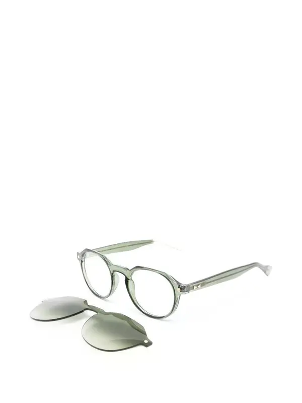 SNOB Meziena Round-frame Glasses - Green