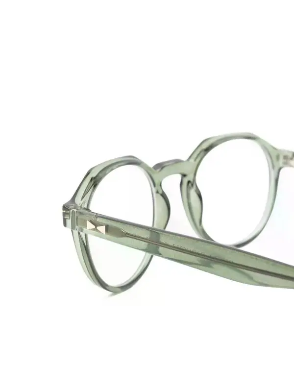 SNOB Meziena Round-frame Glasses - Green