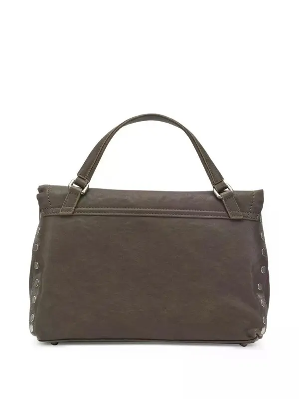ZANELLATO Small Studded Leather Postina Tote Bag - Brown