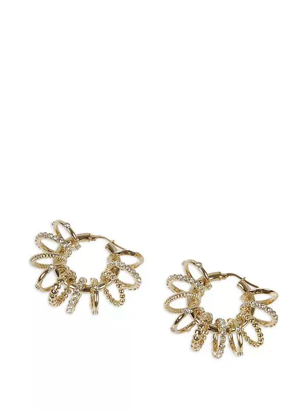 Amina Muaddi Crystal Hoop Earrings