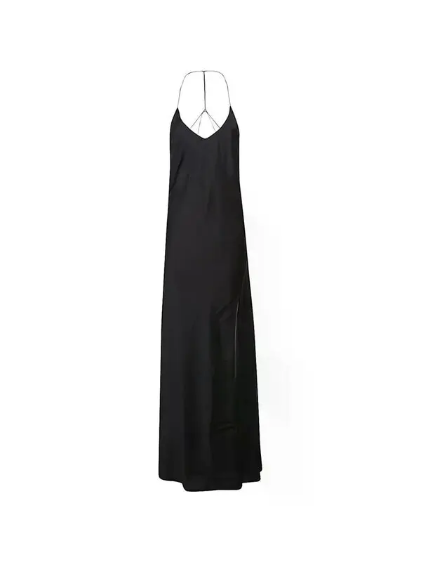 THE NINA STUDIO String-straps Maxi Dress - Black