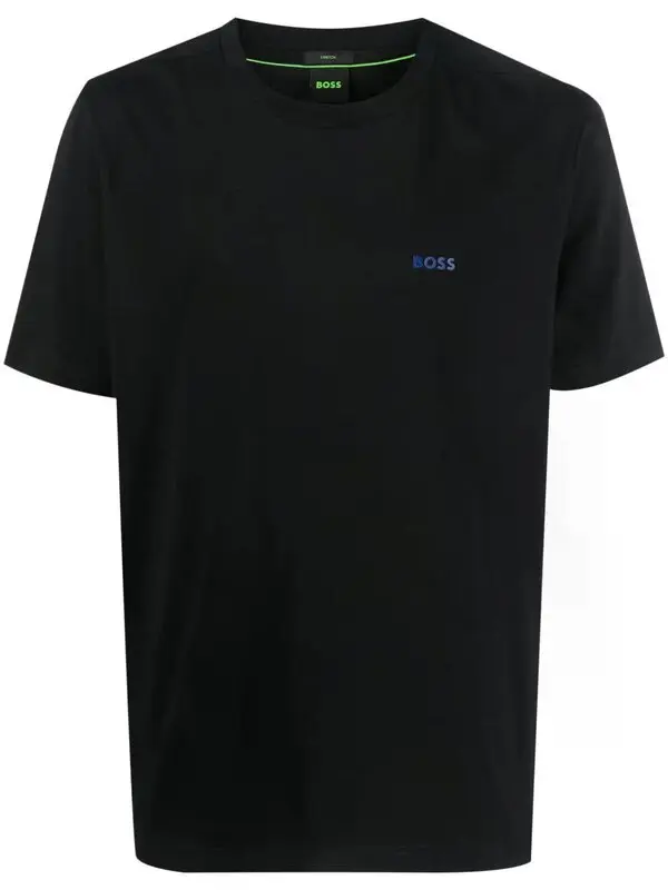 BOSS Logo-print Tape-detailing T-shirt