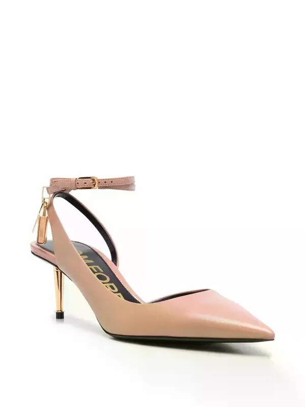 TOM FORD 70mm Padlock-detail Leather Pumps