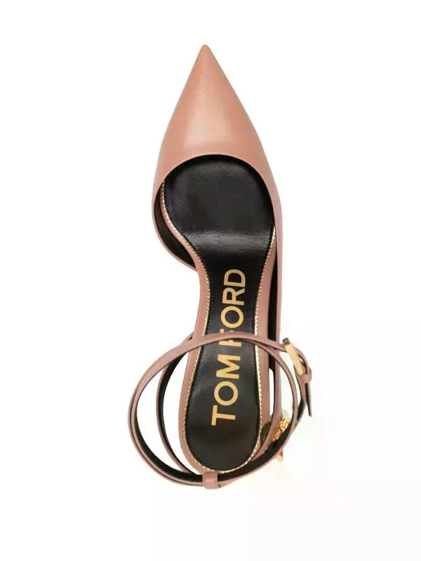 TOM FORD 70mm Padlock-detail Leather Pumps