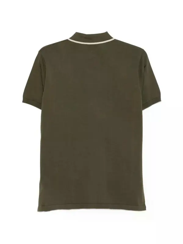 Aspesi Contrast-collar Knit Polo Shirt