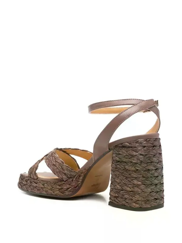 CastaÑer Valeriette Braided Platform Sandals - Brown