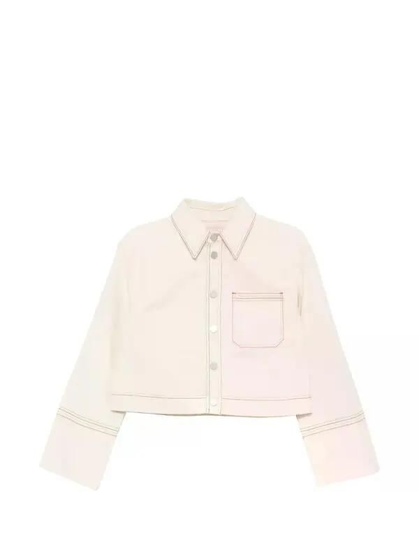 ALEMAIS Norma Stitch Cropped Denim Jacket