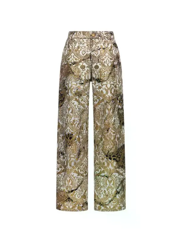 Roberto Cavalli Printed Straight Leg Trousers