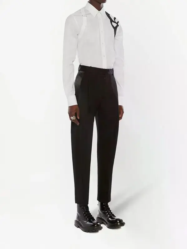 Alexander McQueen Tailored Satin-panel Trousers