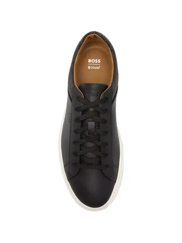 BOSS Woven Panel Lace-up Sneakers