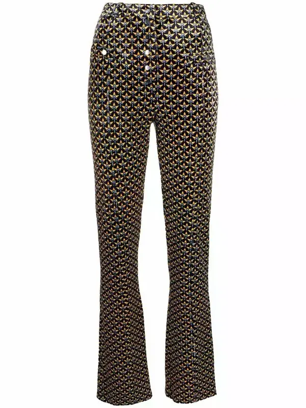 Rabanne Patterned Buttoned Trousers