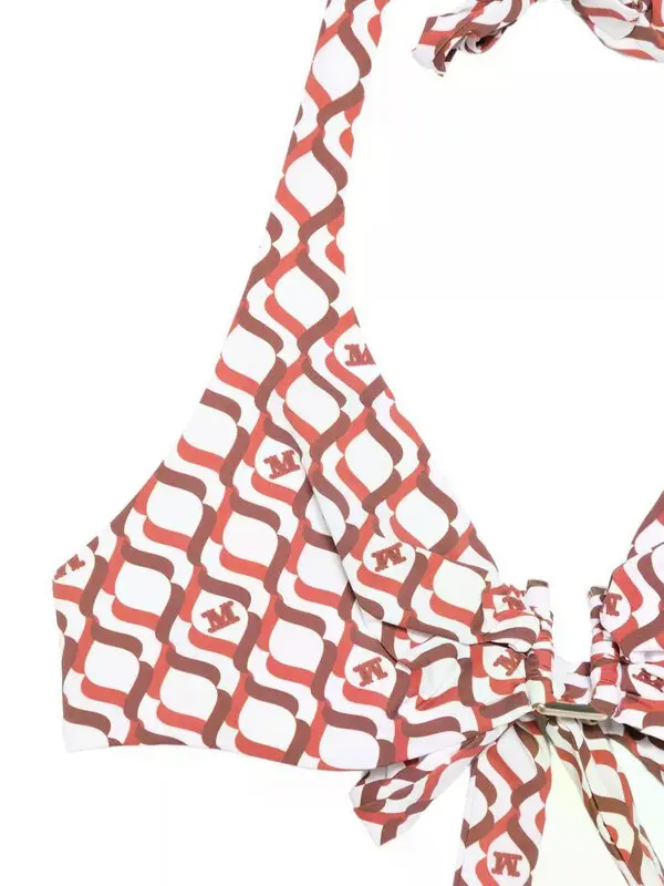 Max Mara Avena Geometric-pattern Bikini Top