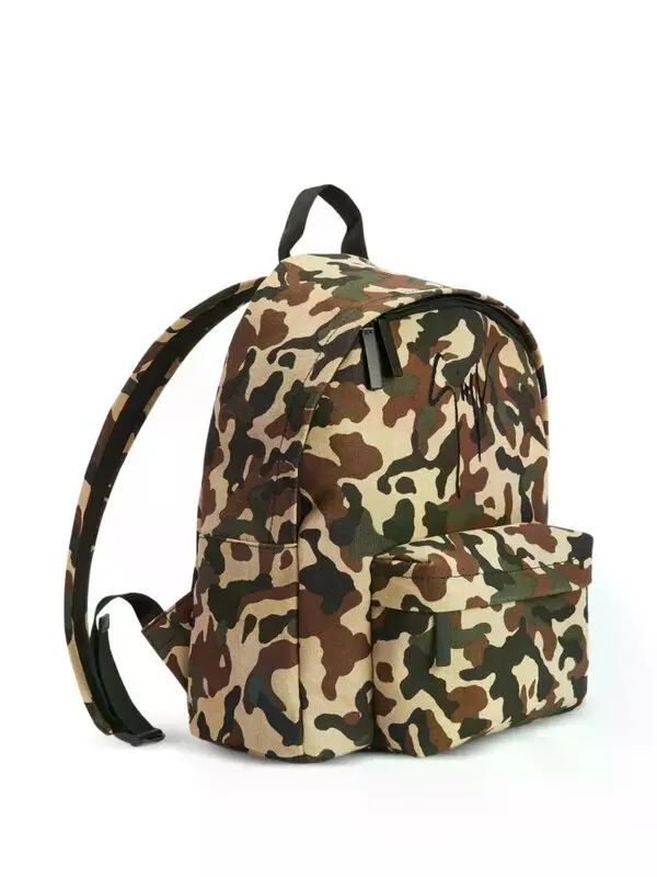 GIUSEPPE ZANOTTI Camouflage Logo Backpack