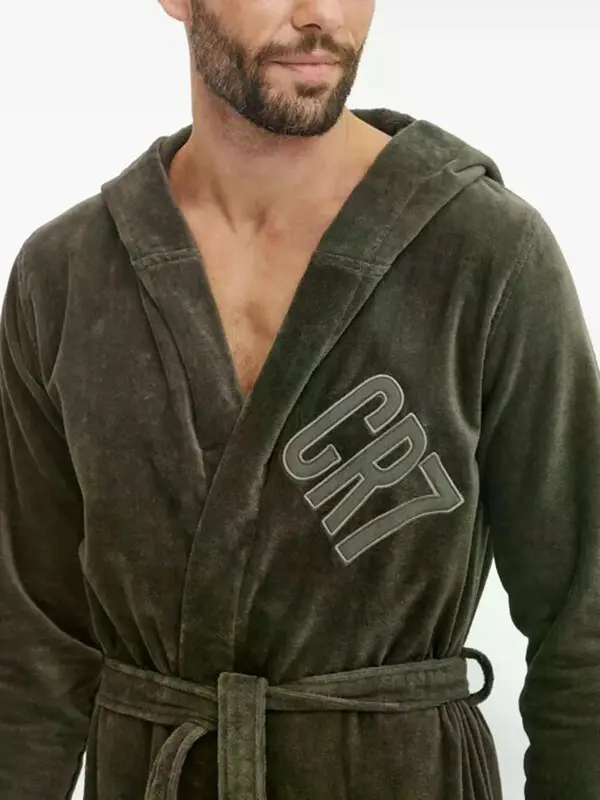 CR7 CRISTIANO RONALDO Hooded Belted Robe