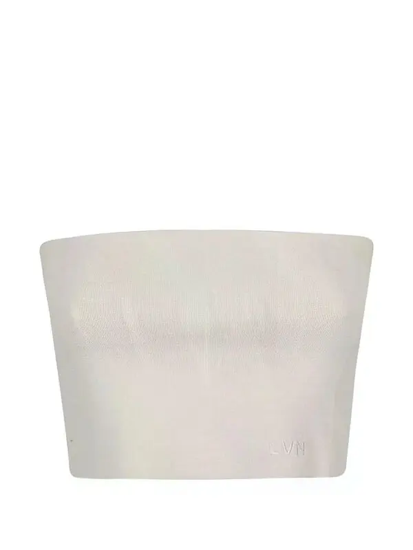 Liviana Conti Logo-embroidered Bandeau Top - Neutrals