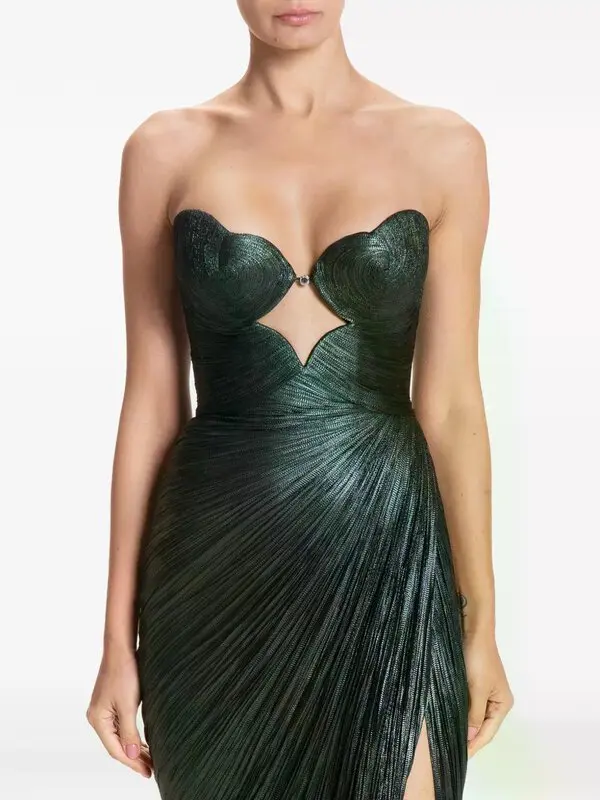 MARIA LUCIA HOHAN Amisha Strapless Gown - Green