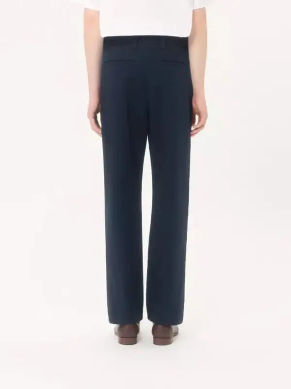 Valentino Garavani Navy Cotton Gabardine Chino Trousers