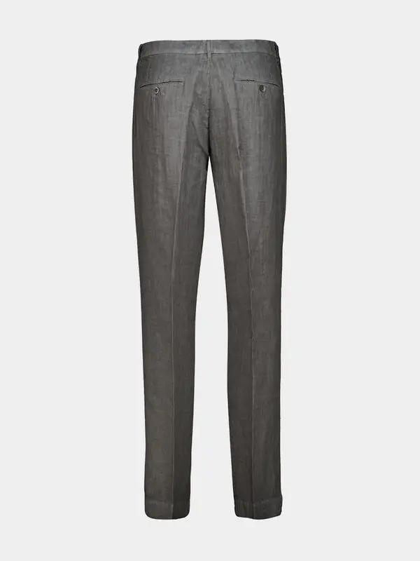 120% Lino Linen Tailored Trousers