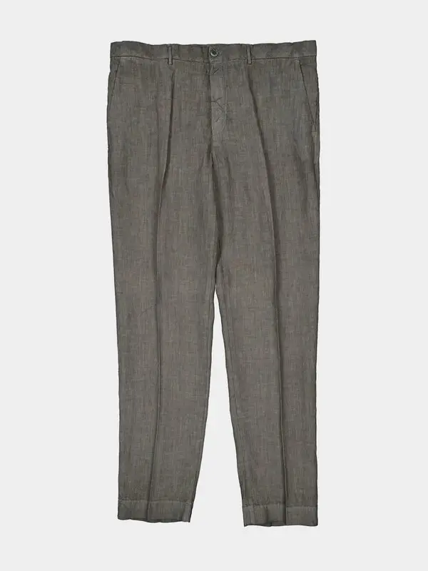 120% Lino Linen Tailored Trousers