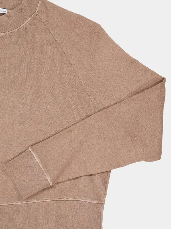 JAMES PERSE Cropped French Terry Sweatshirt - Brown