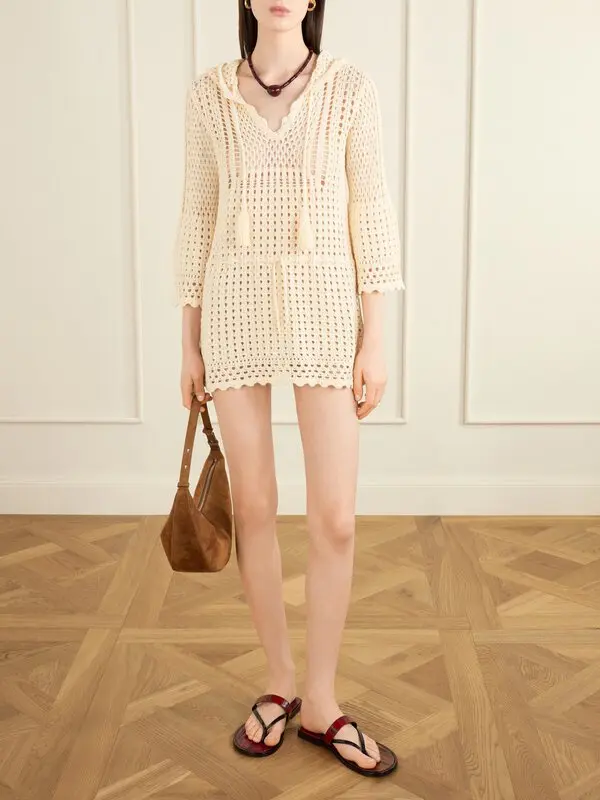 MARANT ETOILE Zelnie Crocheted Mini Dress