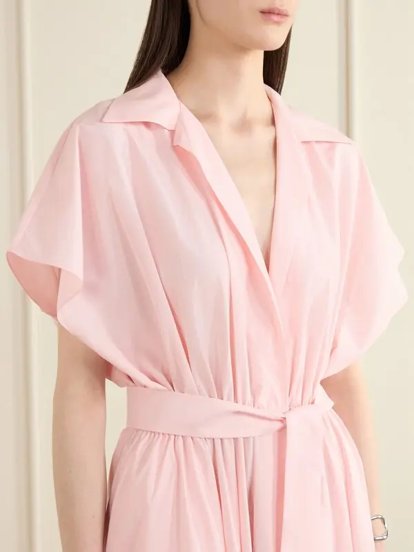Norma Kamali Tie-detailed Woven Gown