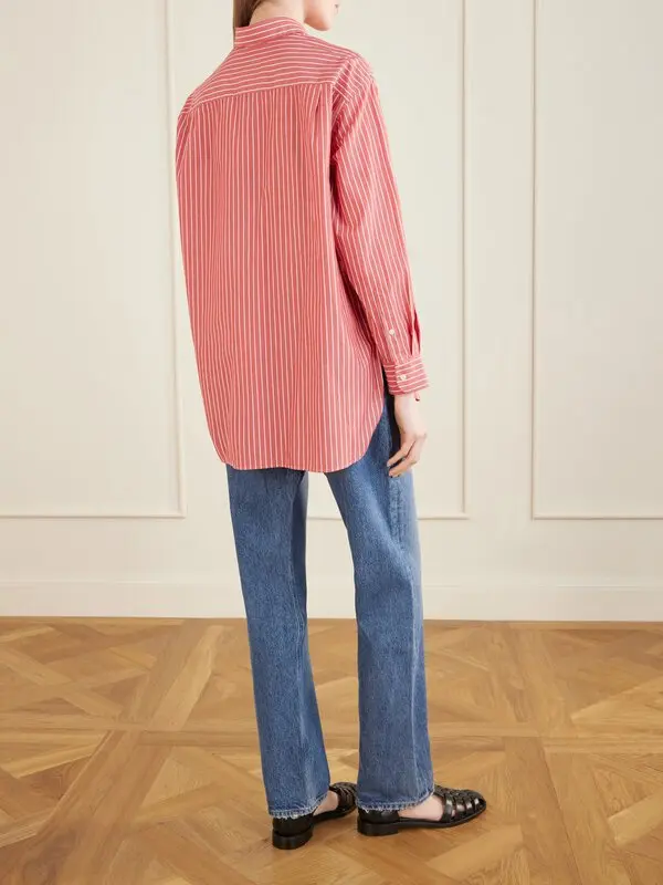 NILI LOTAN Yorke Striped Cotton Shirt