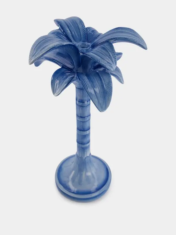 LES-OTTOMANS Art De La Table Grand Candle Holder - Blue
