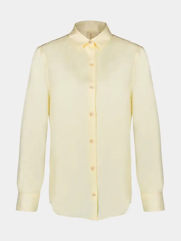 PAULA Silk Twill Shirt - Cream