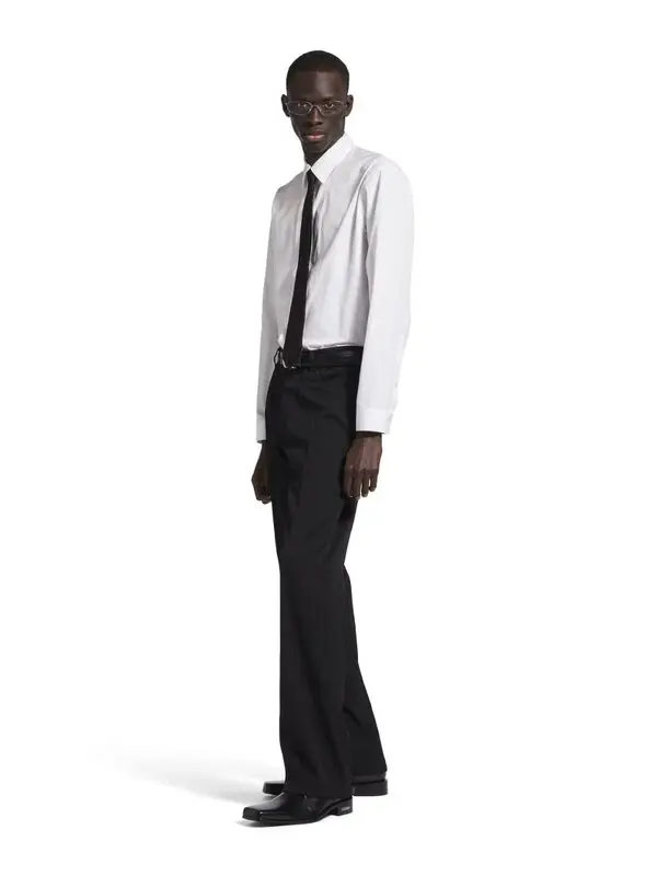 Balenciaga Straight Fit Tailored Trousers - Black