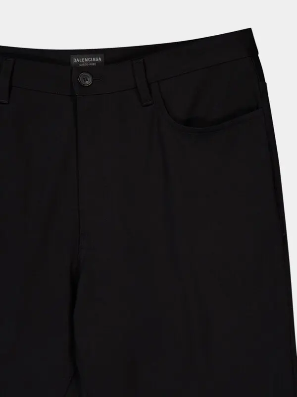Balenciaga Straight Fit Tailored Trousers - Black