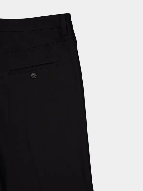 Balenciaga Straight Fit Tailored Trousers - Black