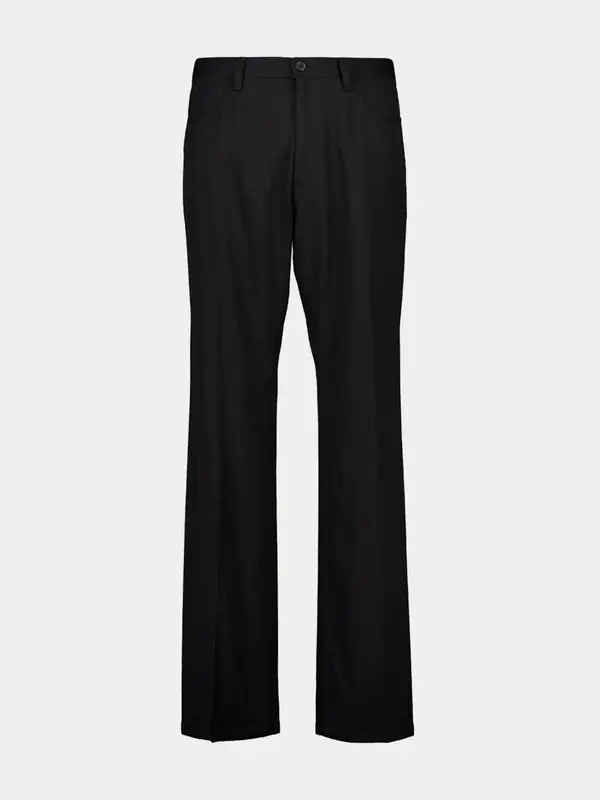 Balenciaga Straight Fit Tailored Trousers - Black