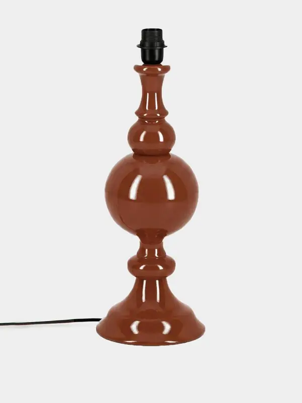HOUSE OF CAPRICORN Sado Brick Wood Lamp Base - Orange