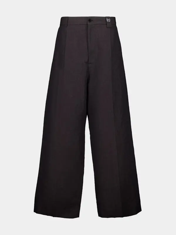 Balenciaga Cotton Large-fit Trousers - Black