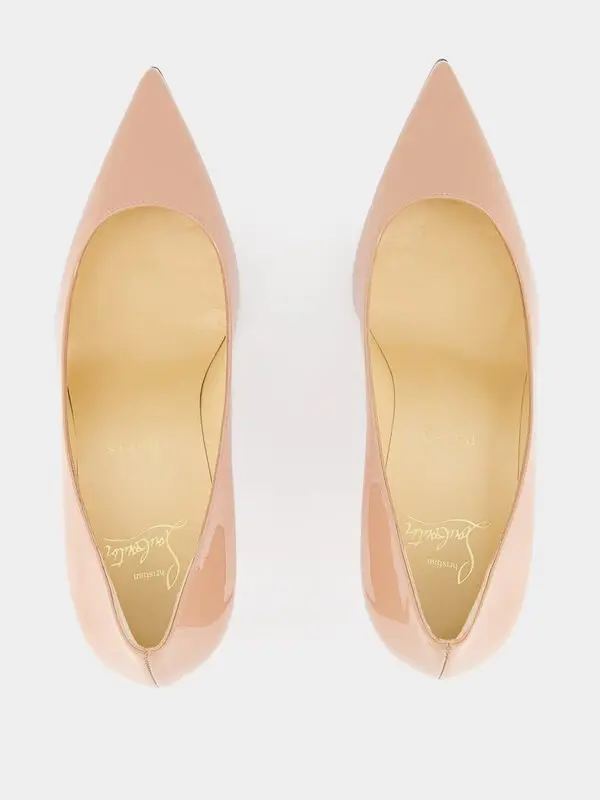 CHRISTIAN LOUBOUTIN Kate 85mm Patent Leather Pumps - Beige