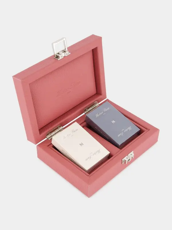 Hector Saxe Paris Bois De Rose Leather Cards Set
