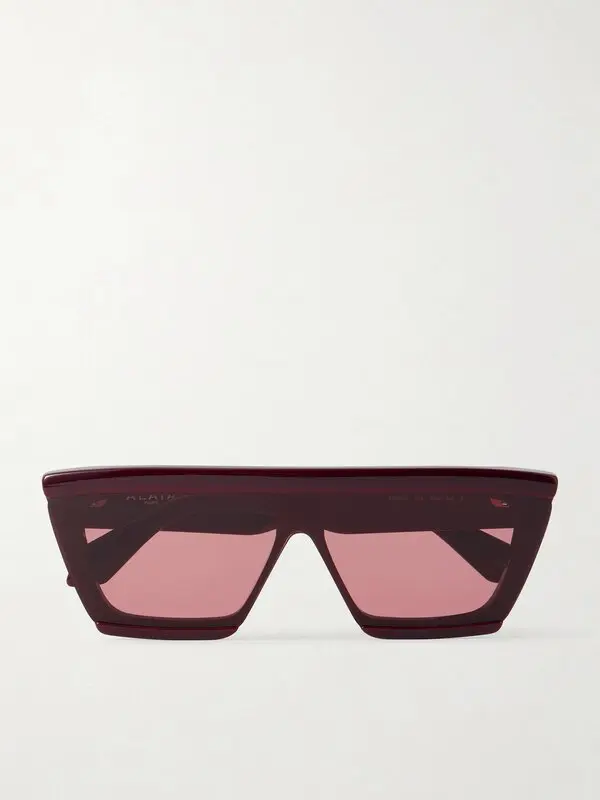 Alaïa D-frame Acetate Sunglasses - Burgundy