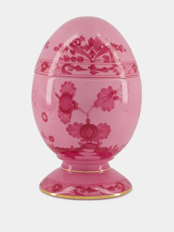 GINORI 1735 Porpora Oriente Italiano Large Porcelain Egg - Pink
