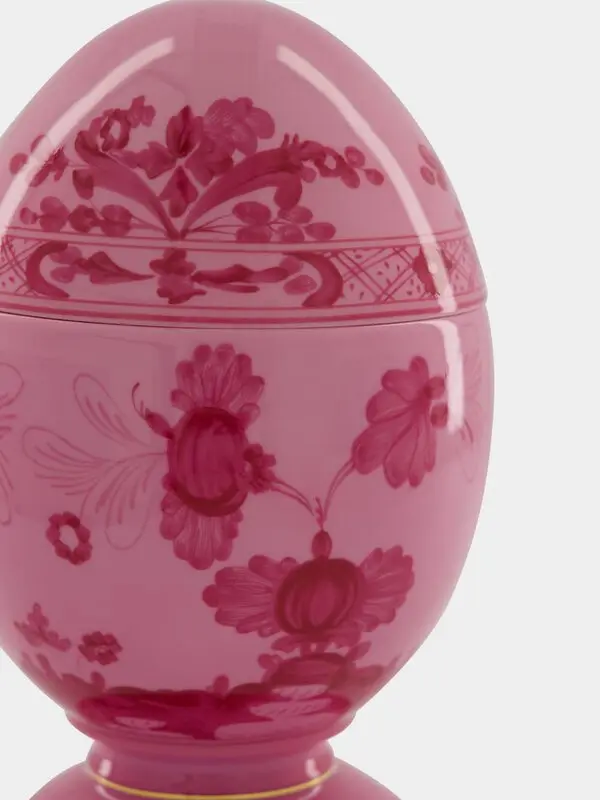 GINORI 1735 Porpora Oriente Italiano Large Porcelain Egg - Pink