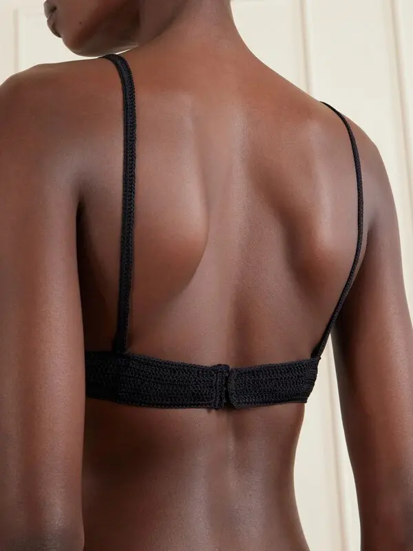Ralph Lauren Crocheted Silk Triangle Bra
